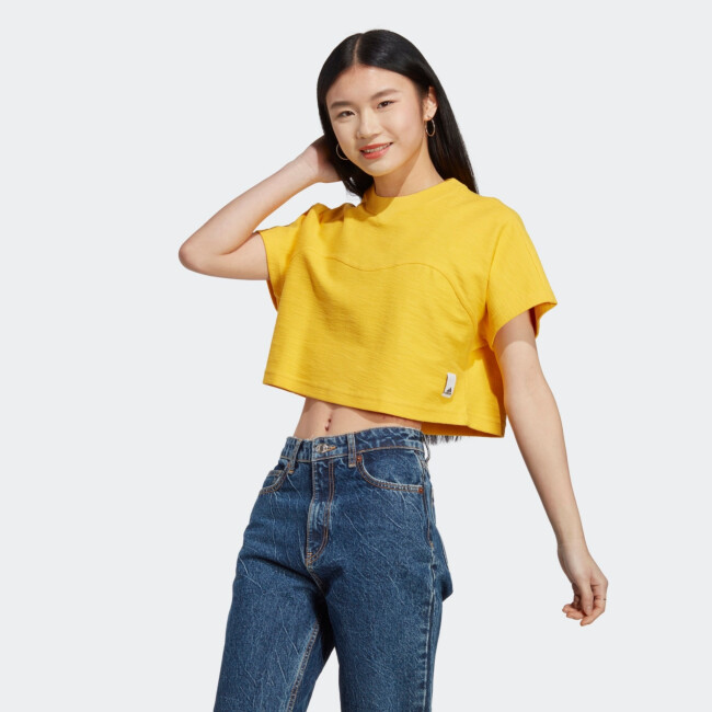 ADIDAS WOMEN'S LOUNGE TERRY LOOP CROP TOP | Särgid ja topid | Sportland