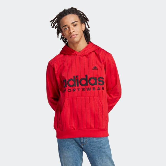 ADIDAS MEN'S PINSTRIPE FLEECE HOODIE | Dressipluusid | Sportland